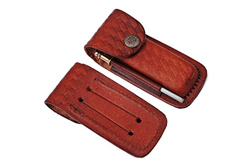 Handmade Damascus Steel Pocket Knife & Knife Sharpener