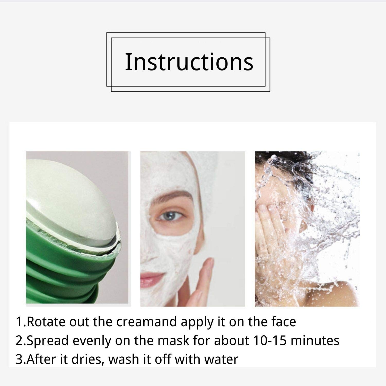 Green Tea/Eggplant Purifying Clay Stick Mask, Face Moisturizes Oil Control, Deep Clean Pore, Improves Skin,for Men Women All Skin Types(2Pcs)