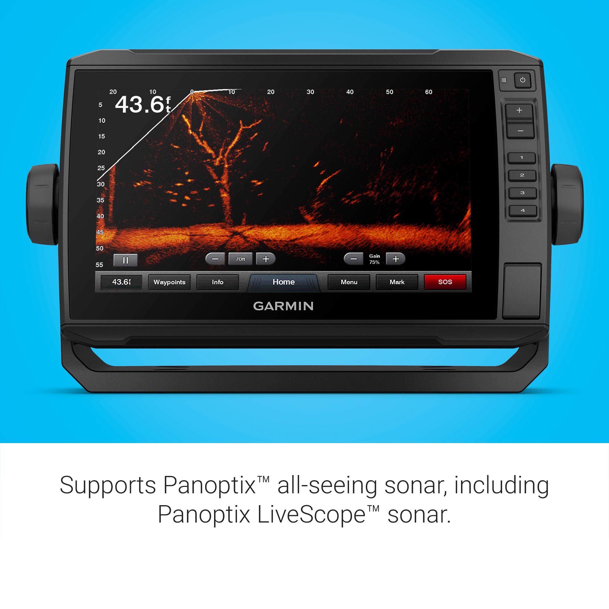 Garmin ECHOMAP UHD 93sv, 9" Keyed-Assist Touchscreen Chartplotter with U.S. LakeVü g3 and GT54UHD-TM transducer