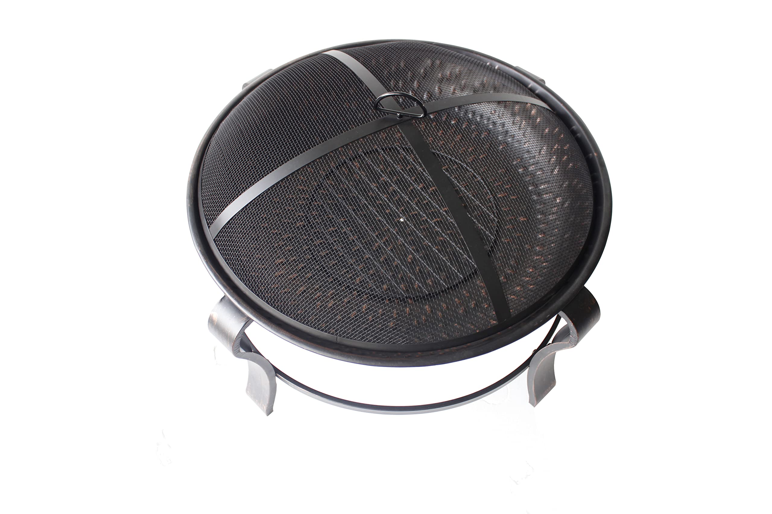 LEEKOUS Owen Park Round Wood Burning Fire Pit，Outdoor fire, 28'' L x 28'' W x 19.68'' H