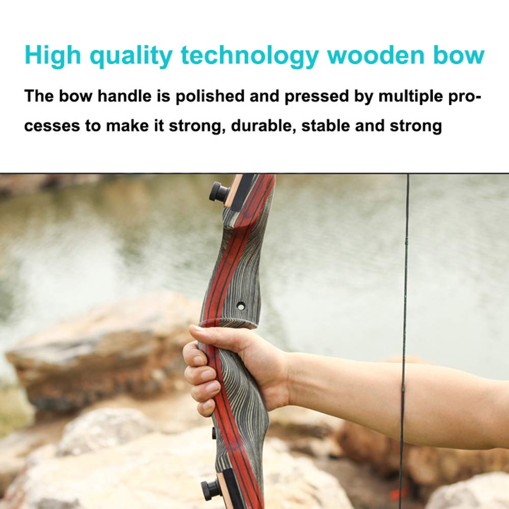 GOFEI Recurve Bow, 30-50LB Portable High Accuracy Split Maple Archer Training Bow for Adult Archer Training Beginners Outdoor,45lb