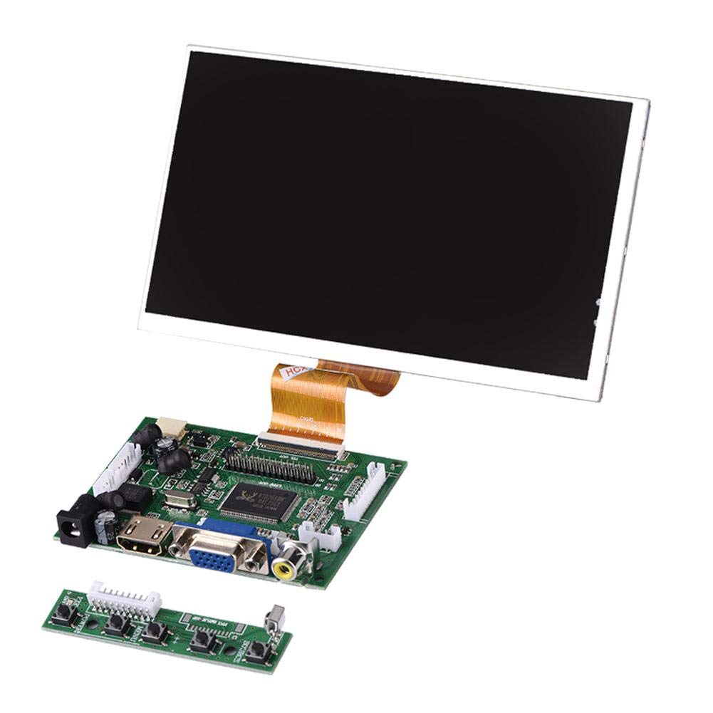 gostcai 7 Inch High Resolution Display Screen, VGA HDMI 5V DC Input Computer Monitor, Fit for Mobile DVD,Digital Photo Frame, Automobile System, Multimedia Application and Other Audio-Visual System