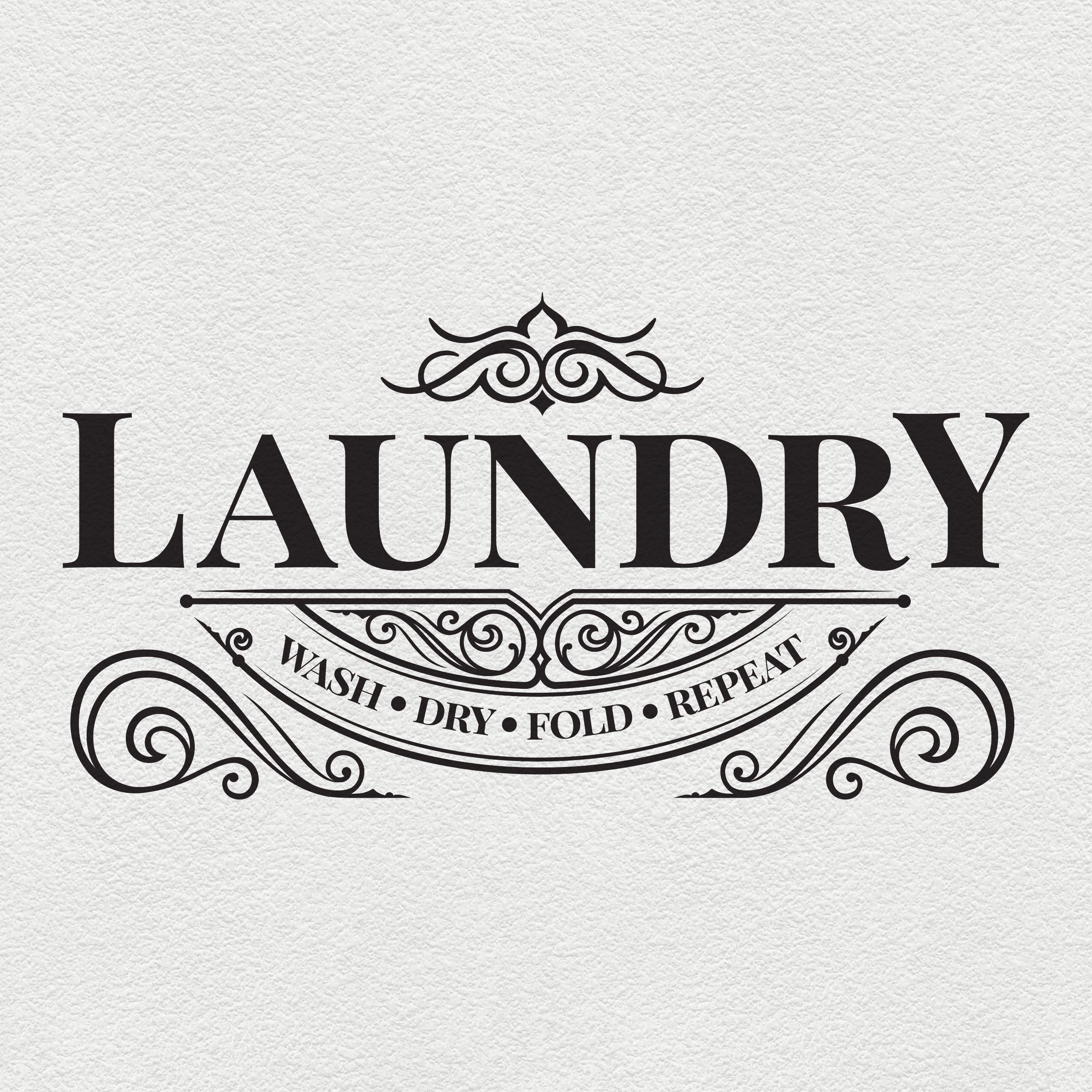 Good Karma Studio Laundry Sign, 24 x 16 in Laundry Room Decal, Laundry Room Sign, Laundry Signs for Laundry Room Decor, Laundry Room Wall Stickers, Laundry Room Decorations for Wall