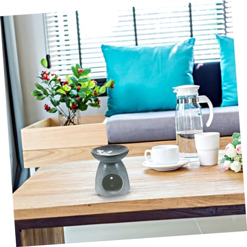 Healifty 1pc Meditation Room Decor Office Decoration Aroma Heating Holder Elk Pattern Incense Stove Lantern Decorative Lantern Candle Holder Ceramic Incense Stove Aroma Oil Burner