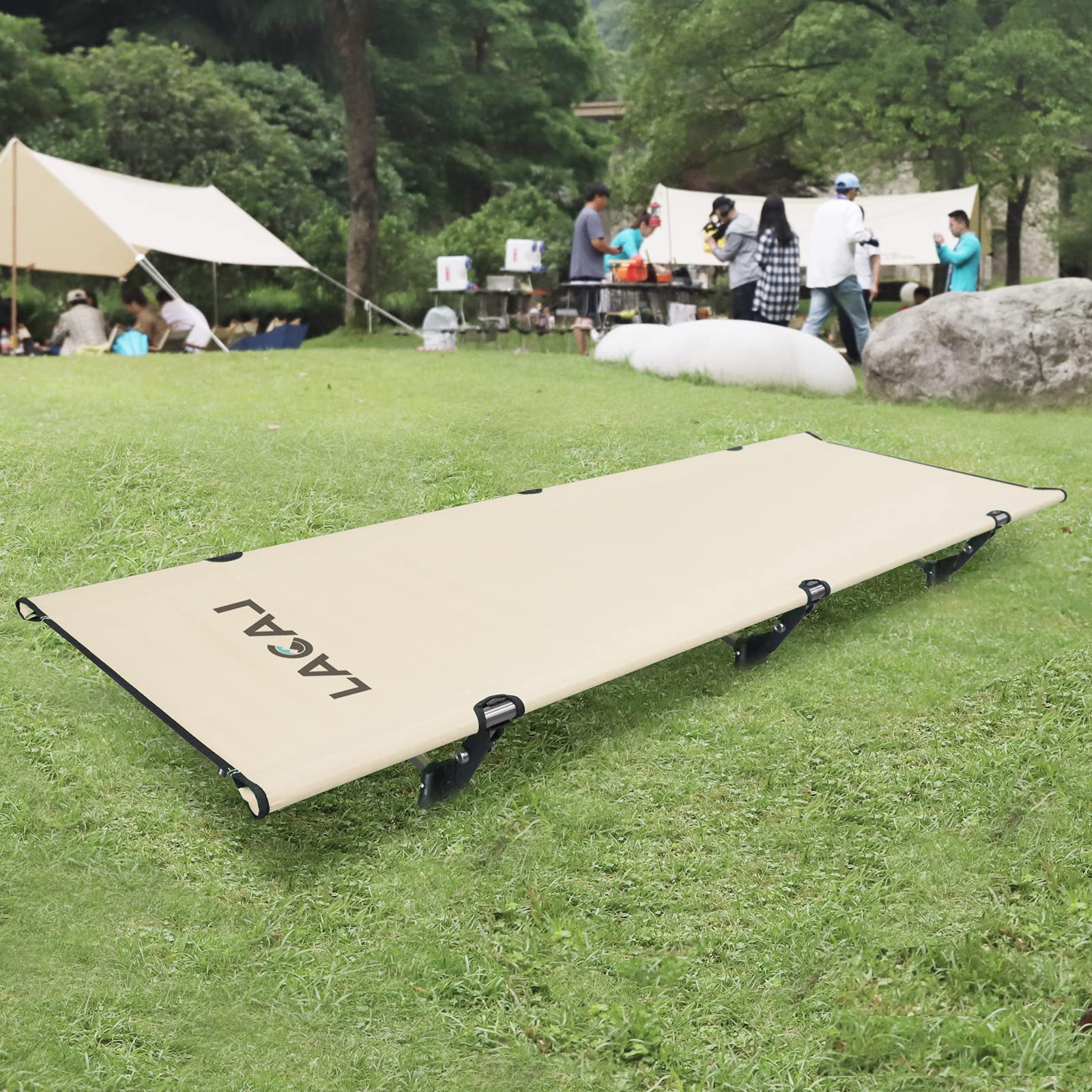 G2 GO2GETHER Foldable 4lb Camping Cot, Durable Travel Cot, Ultralight for Backpacking, Summer Hiking, Mountaineering, Easy to use for Woman & Man, Comes with Storage Bag(Blue)