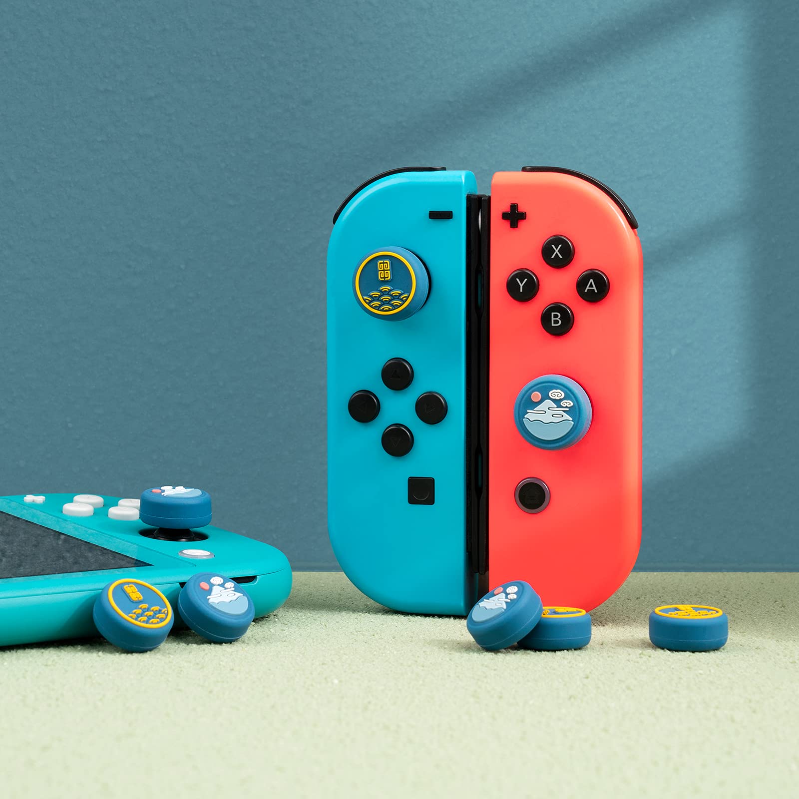 GeekShare Cute Thumb Grip Caps Compatible with Nintendo Switch / OLED Switch Lite ,Soft Silicone Joystick Cover,4PCS