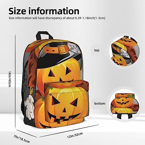 Halloween Pumpkins Printed Travel Laptop Backpack Computer Bag Business Backpack Work Bag