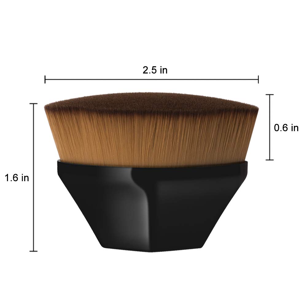 GODR7OY Foundation Makeup Brush, Petal-Shaped Flat Top Kabuki Brush for Blending Liquid, Cream or Flawless Powder Brush with Storage Box Design(Pink)