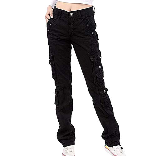Guojanfon Women Tactical Pants, Casual Cargo Work Pants Military Army Combat Trousers with 10 Pockets US 14,W-34.2inch