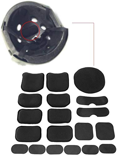 Hunting Explorer Tactical Airsoft Helmet Pads EVA Foam, 19pcs/Set Helmet Replacement Foam Padding Kits Set Accessories Mats for Fast/Mich/ACH/USMC/PASGT Helmet