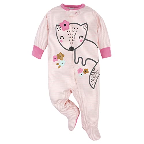 Gerber Baby Girls 3-Pack Sleep 'N Play, Pink Floral, 6-9 Months