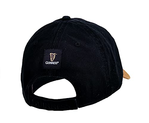 Guinness Black & Caramel Baseball Cap with Leather Patch