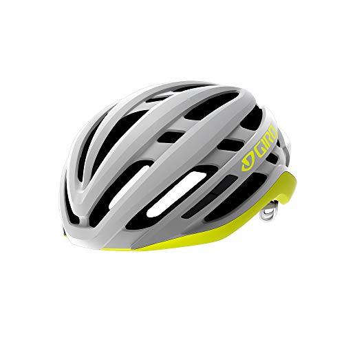 Giro Agilis MIPS W Adult Road Cycling Helmet - Matte White/Citron (Discontinued), Medium (55-59 cm)