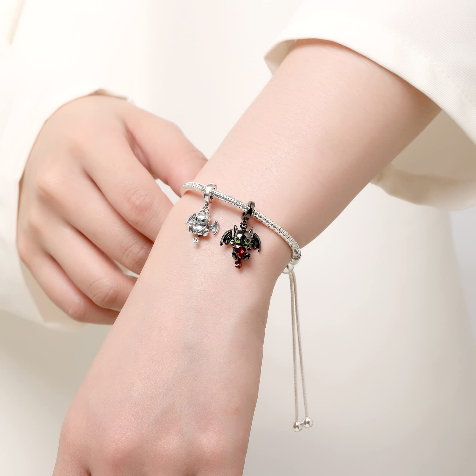 Jahn Jewellery Tennis Snake Chain Slider Charm Bracelet
