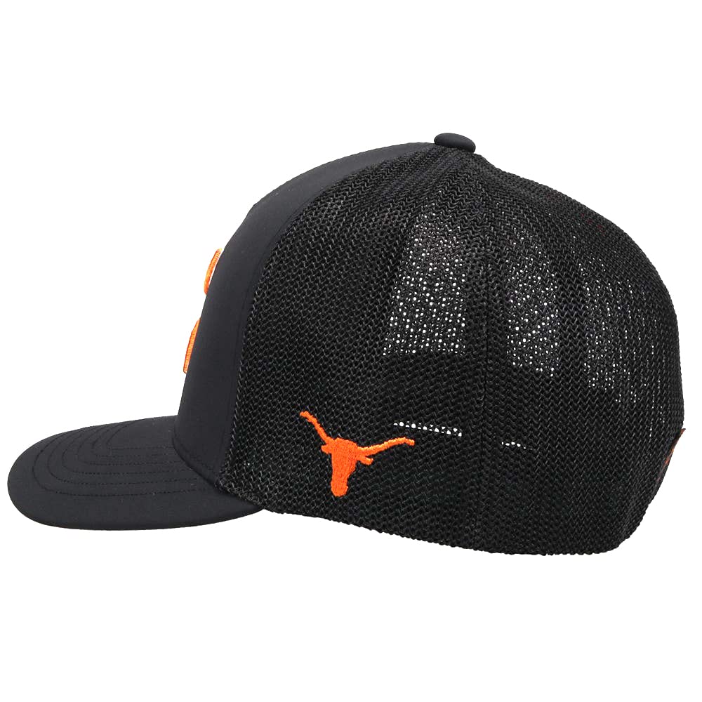 HOOEY Men's University of Texas Officially Licensed Collegiate Flexfit Hat (Large/X-Large - 7156BK-02)