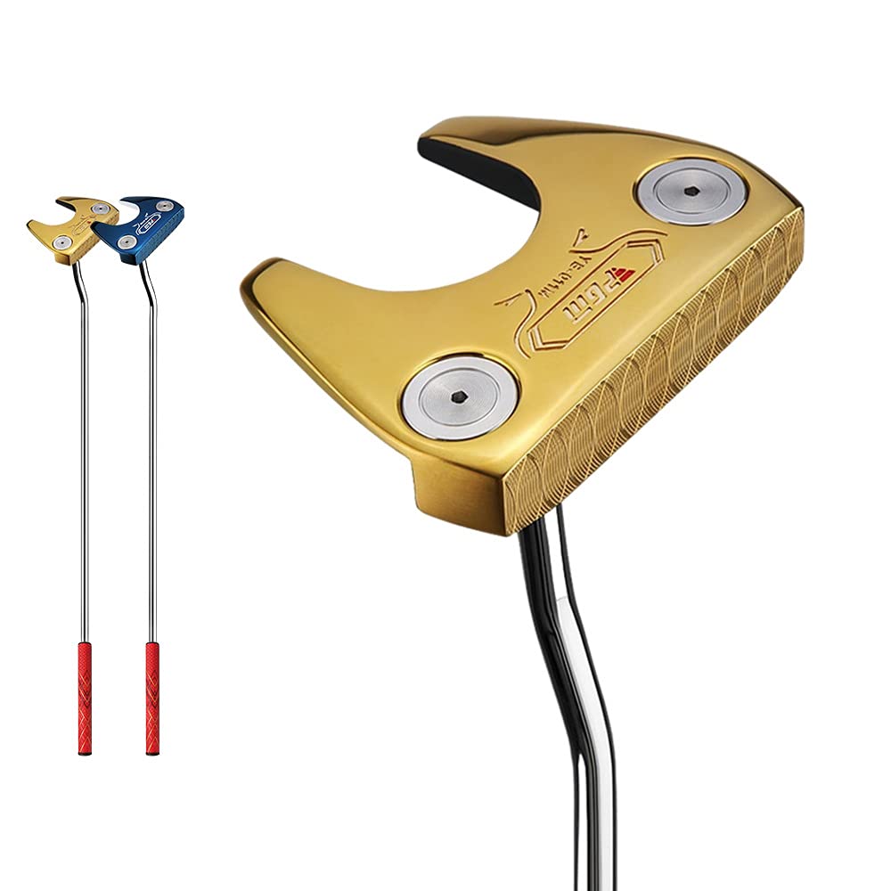 Golf Clubs CNC Integration Stainless Steel Shaft Golfing Traning Equipment Unisex Men Golf Putter Club Driving Irons (Blue)
