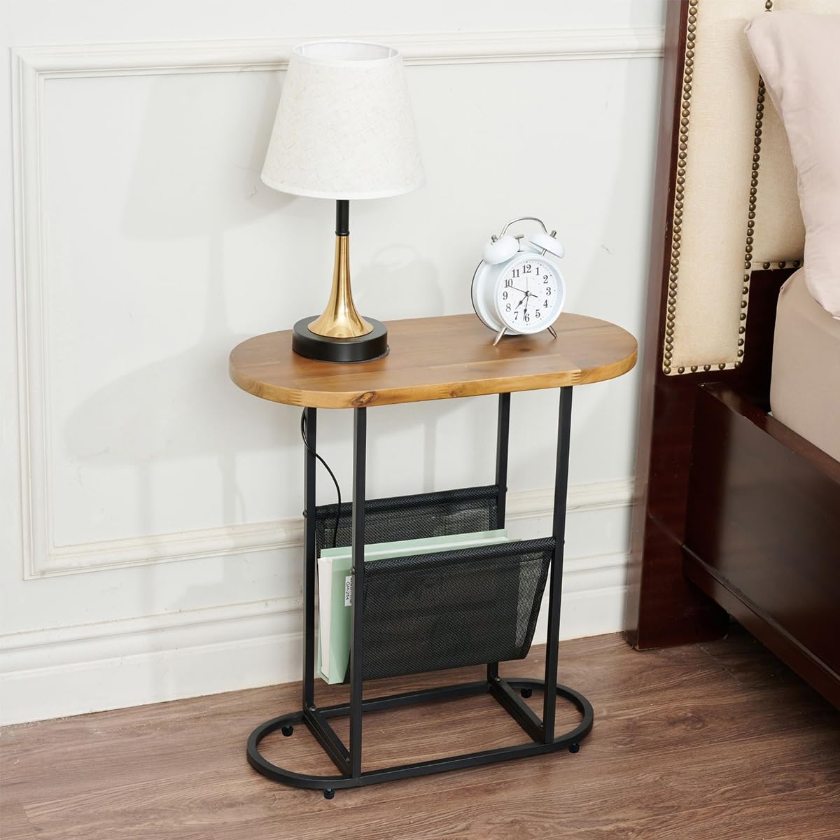 Weilianda End Table Storage Solution for Small Spaces Living Room with Magazine Organizer Side Tables Bedroom