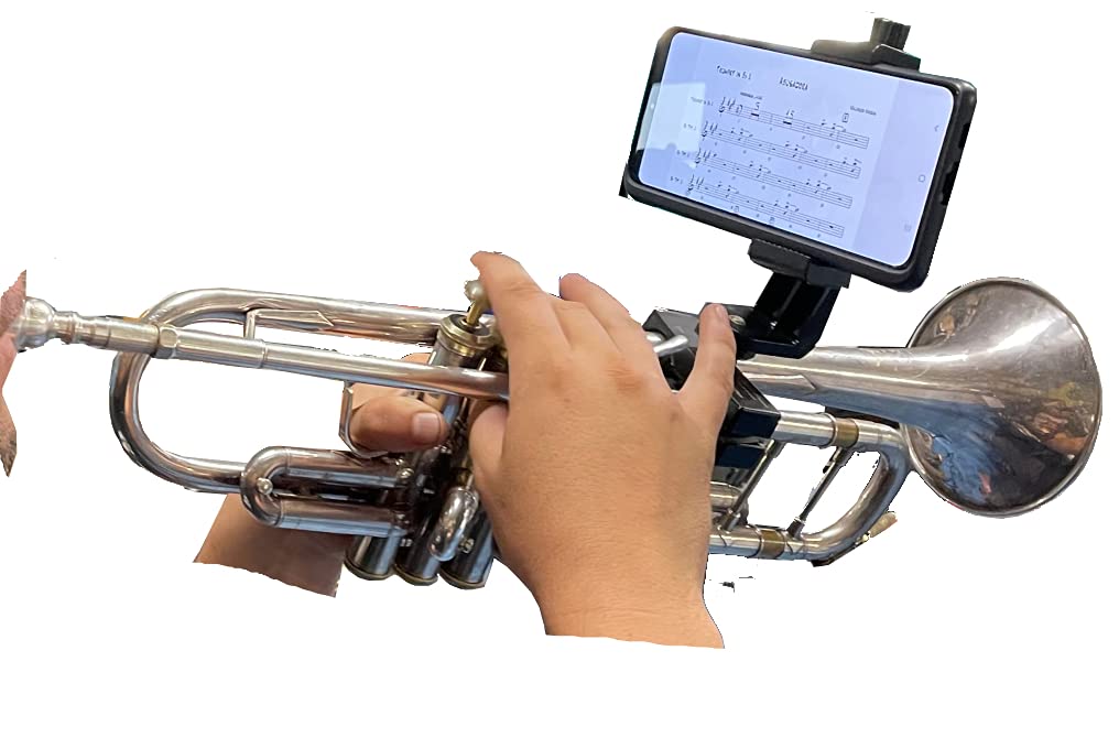 Gripophone Trumpet Phone Lyre - Securely Mount Your Phone to Your Horn, Easily Read Music from PDF, Take videos while playing, Made in USA!!
