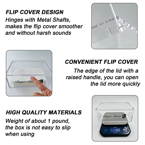 SECOPIN Dryer Sheet Holder, Acrylic Dryer Sheet Dispenser, Laundry Dryer Sheets Storage Container, Laundry Room Clear Organization Box