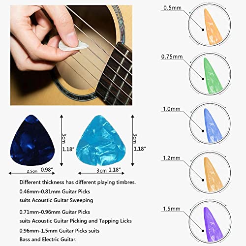 Guitar Picks Epoxy Resin Molds Handmade Silicone Guitar Plectrums Resin Casting Mold Jewelry Making Molds for DIY Guitar Thumb Finger Picks Keychain Pendant