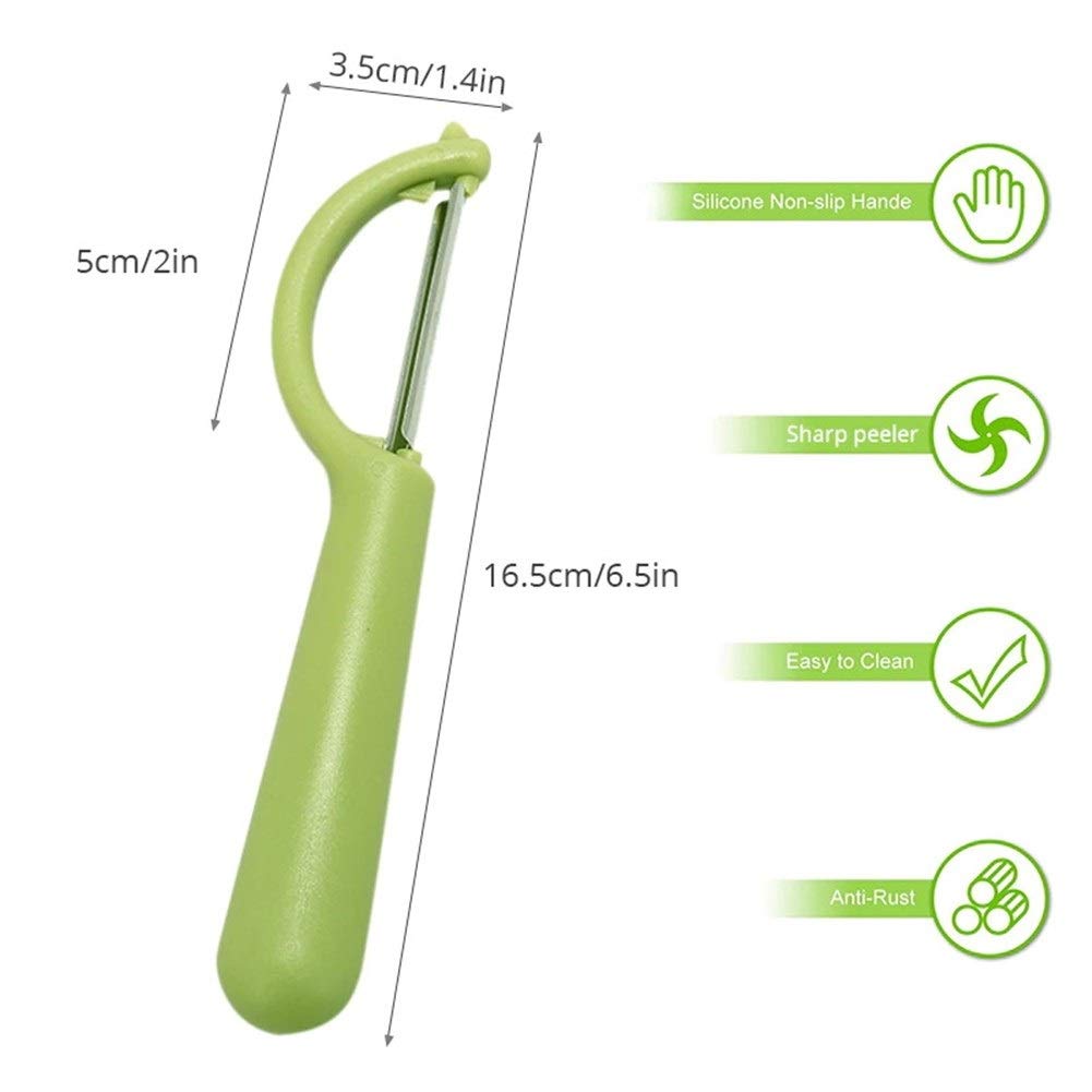 Fruits Vegetable Peeler Potatoes Peelers Carrot Pineapple Orange Zesters easy Peeling Tools Kitchen Gadgets DUO ER (Color : Beige)