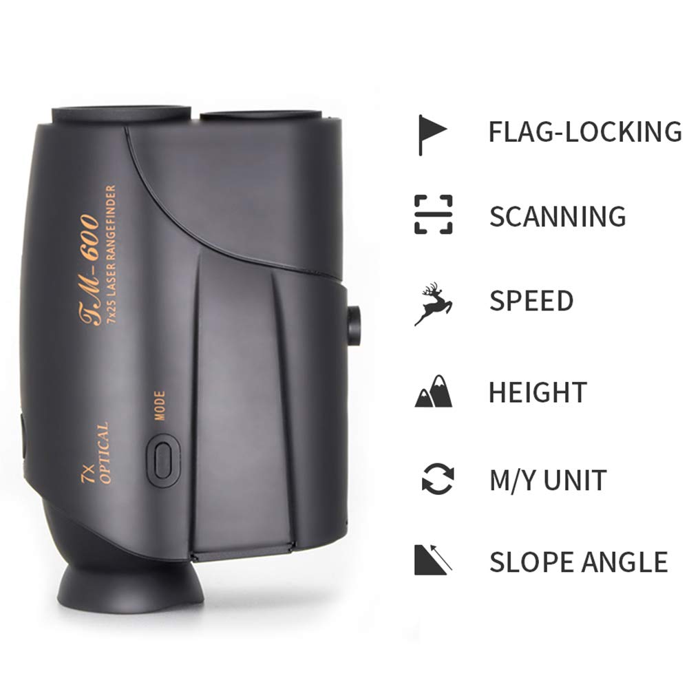 Golf Rangefinders Accuray 1 Yd 1000 Yard with Flag Lock, Continuous Scan Support, 7X Measurement Range Finder with AAA Battery (TM1000VH)