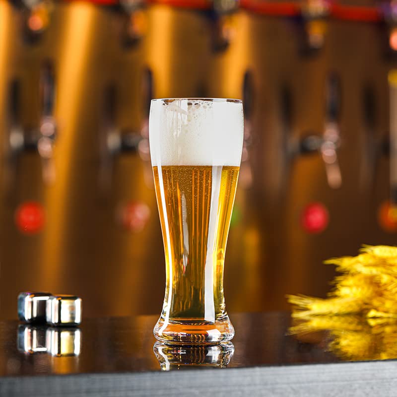 HIJIAD,Beer Tasting Glass Set - Includes 4 glass cups for IPA, beer, wheat beer, and dark beer, suitable for home and bar use.