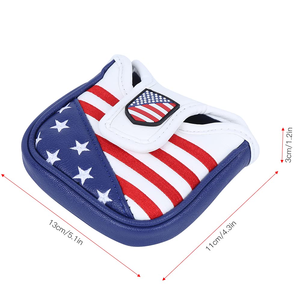 Golf Putter Cover, Waterproof Mallet Putter Cover Square with Embroidery Pattern for Golf Putter(Small square/13 * 11 * 3cm)