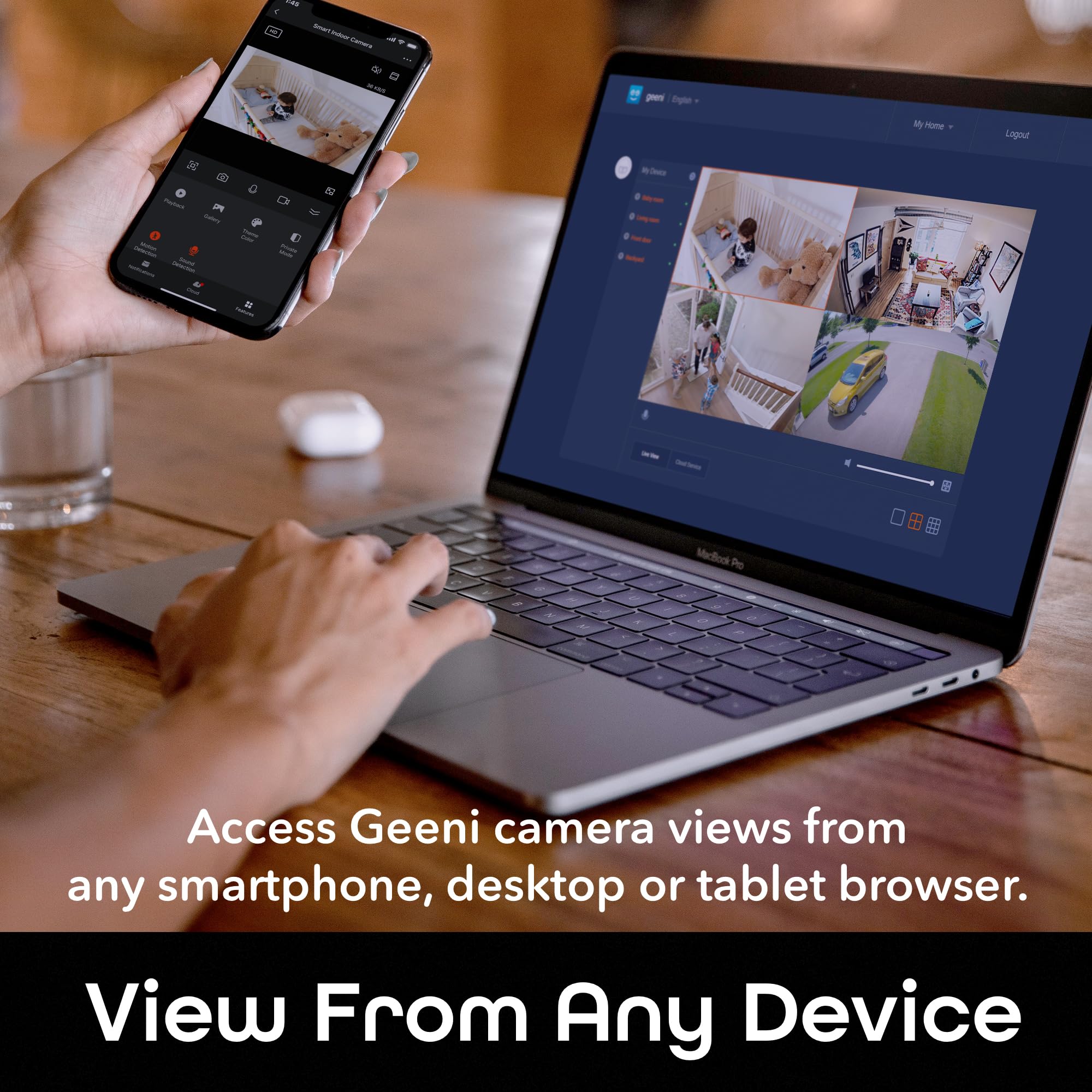 Geeni Aware 1080p HD Smart Camera – Indoor Home Security Camera – No Hub Required – Motion Detection Camera – Smart Camera Works with Amazon Alexa and Google Home, Requires 2.4 GHz Wi-Fi