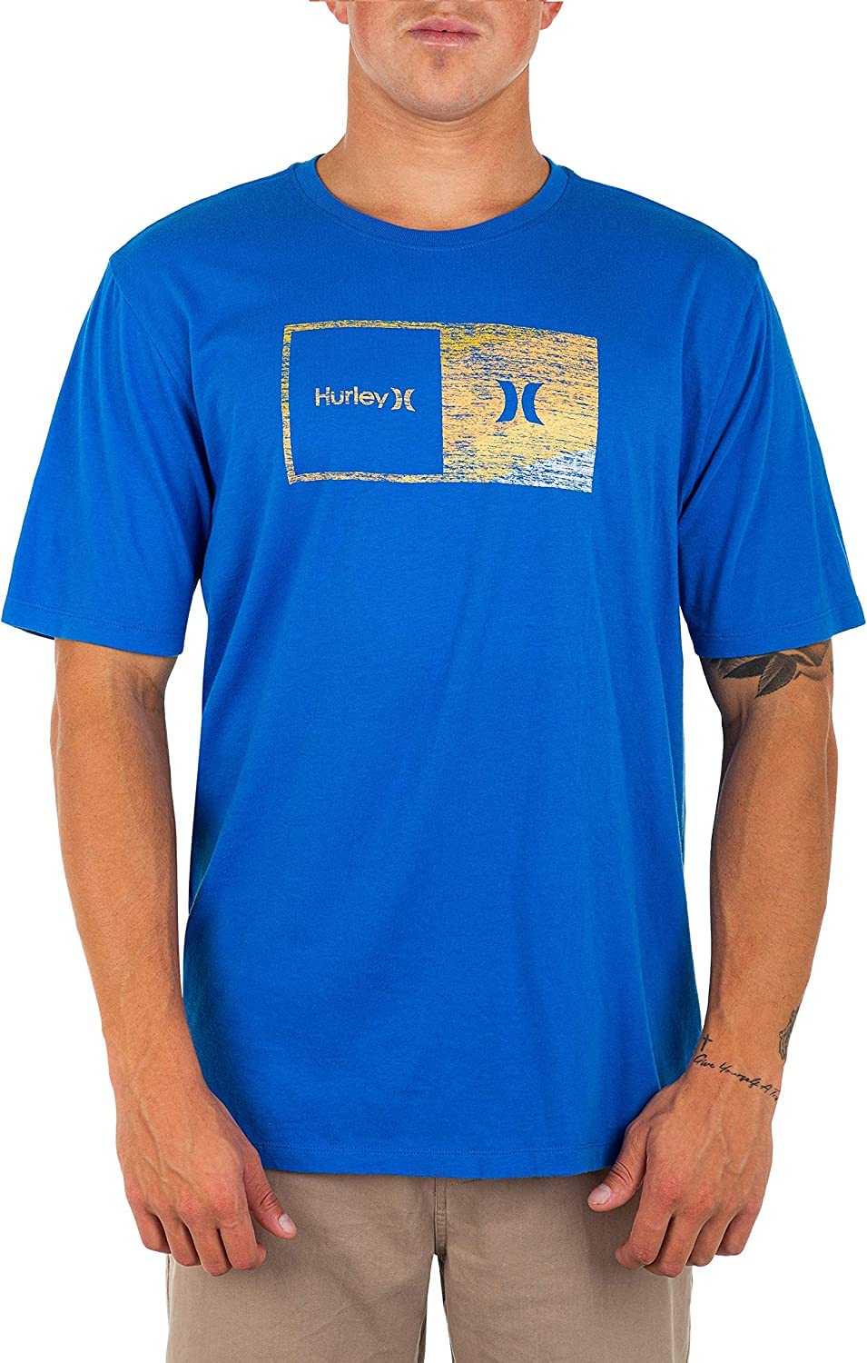 Hurley mens Icon Slash Gradient T-shirt T Shirt, Signal Blue, XX-Large US