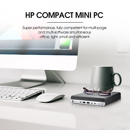 HP Mini PC EliteDesk 800 G3 Desktop Computer - Intel i5-6500, 16GB RAM, New 512GB NVMe SSD, AX200 Wi-Fi 6,Bluetooth 5.2, Windows 10 Pro, TJJ Mouse Pad (Renewed)