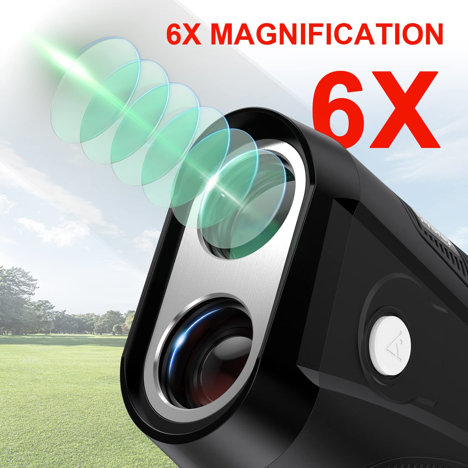 Golf Rangefinder Magnetic, Profey Rechargeable Laser Rangefinder with Slope ON/Off, 900 Yard 6X Range Finder Golfing, Flag Lock with Pulse Vibration,Fast Scan Focus,Gift Case for Golfers