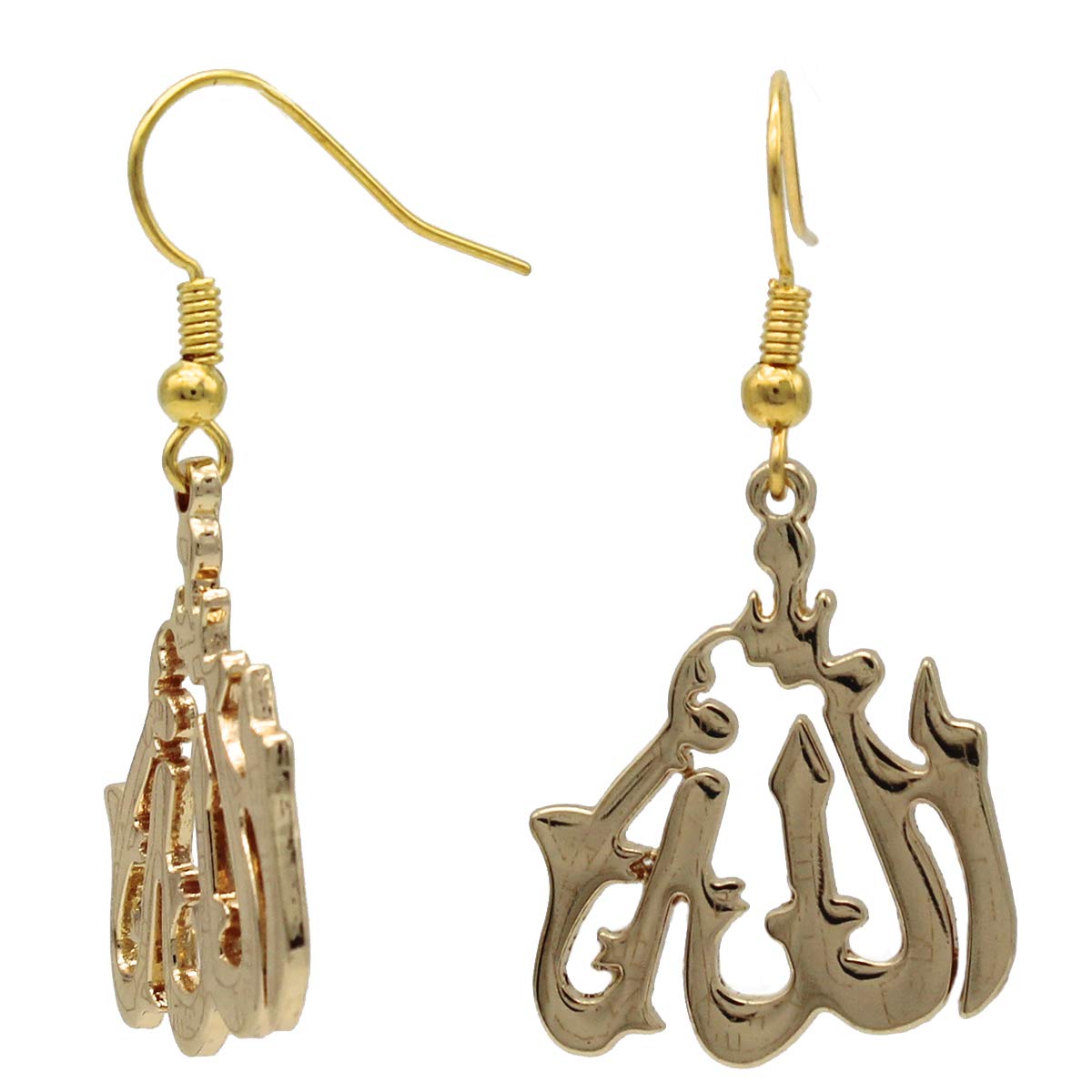 Gold Pt Islamic Arabic Muslim God Allah Earrings Islam Gift Earring