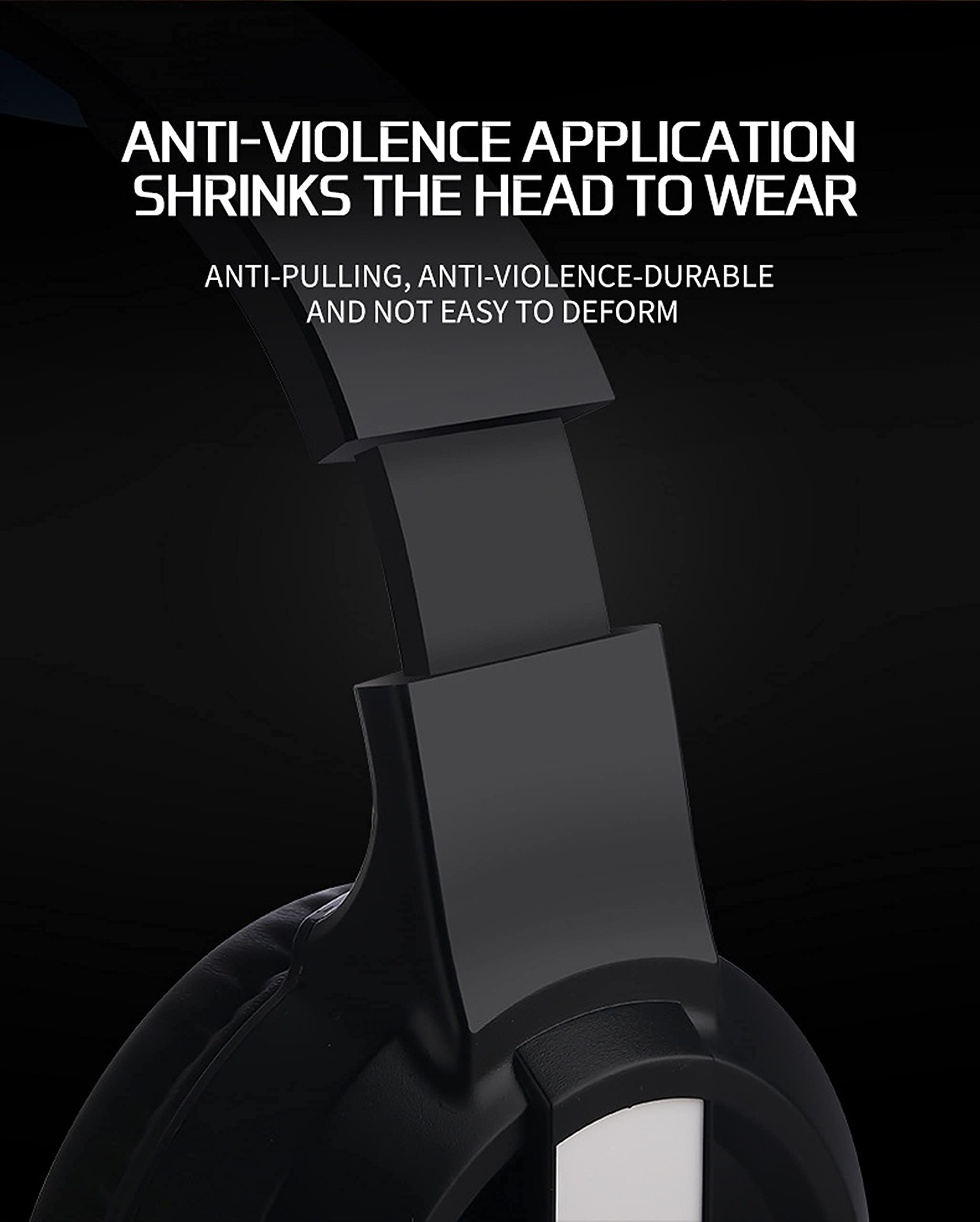 Gaea Gaming Headset with Microphone, Gaming Headphones for PS4 PC Xbox One PS5, Noise Canceling Over Ear Headphones with Mic, 7.1 Surround Sound, LED Light, Adjustable Headband, Soft Memory Earmuffs