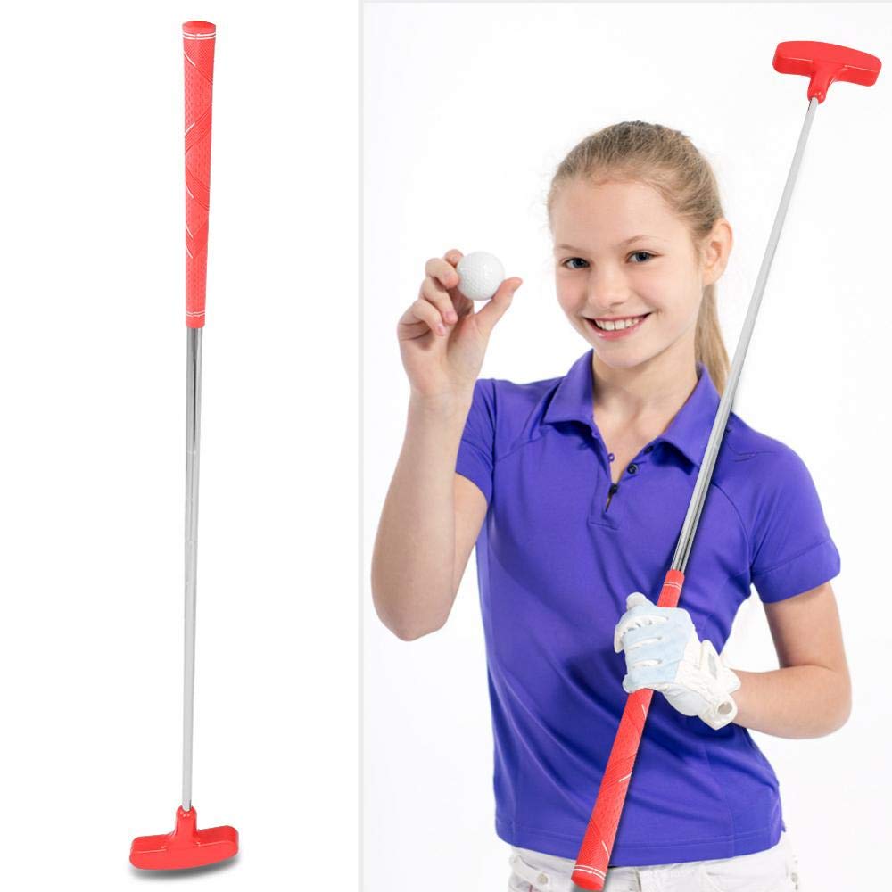 Golf Putter Clubs, Two-Way Red Mini Putter, for Kids Schools Party Games and Birthdays(red)