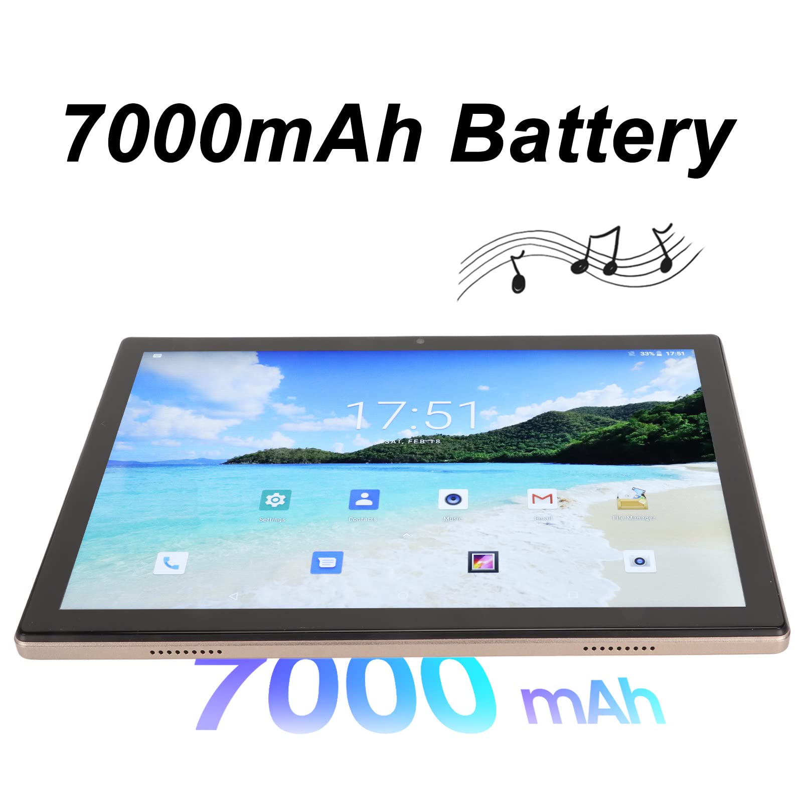 HEEPDD HD Tablet, 4G LTE 5G WiFi 10.1 Inch Office Tablet 8GB RAM 256GB ROM for Study (US Plug)