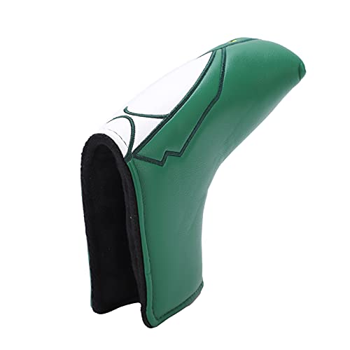 Golf Putter Cover, L Shaped Embroideried Decoration Durable Thickened PU Leather Golf Club Head Protector Portable for Holiday Present for Birthday Gift