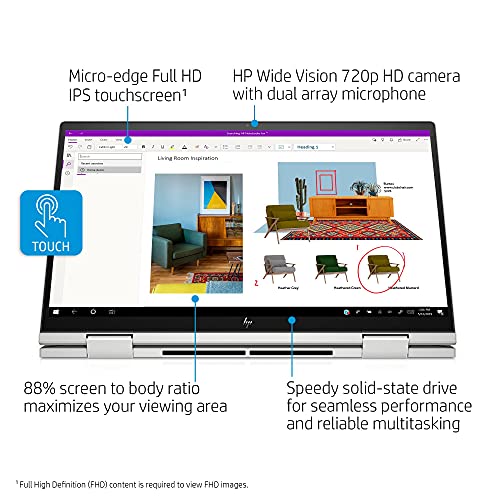 HP Newest Envy x360 Convert 15.6" FHD IPS Touchscreen Premium 2-in-1 Laptop, 11th Gen Intel Quad-Core i5-1135G7, 32GB RAM, 512GB PCIe SSD, Backlit Keyboard, Fingerprint, Windows 10 Pro + HDMI Cable
