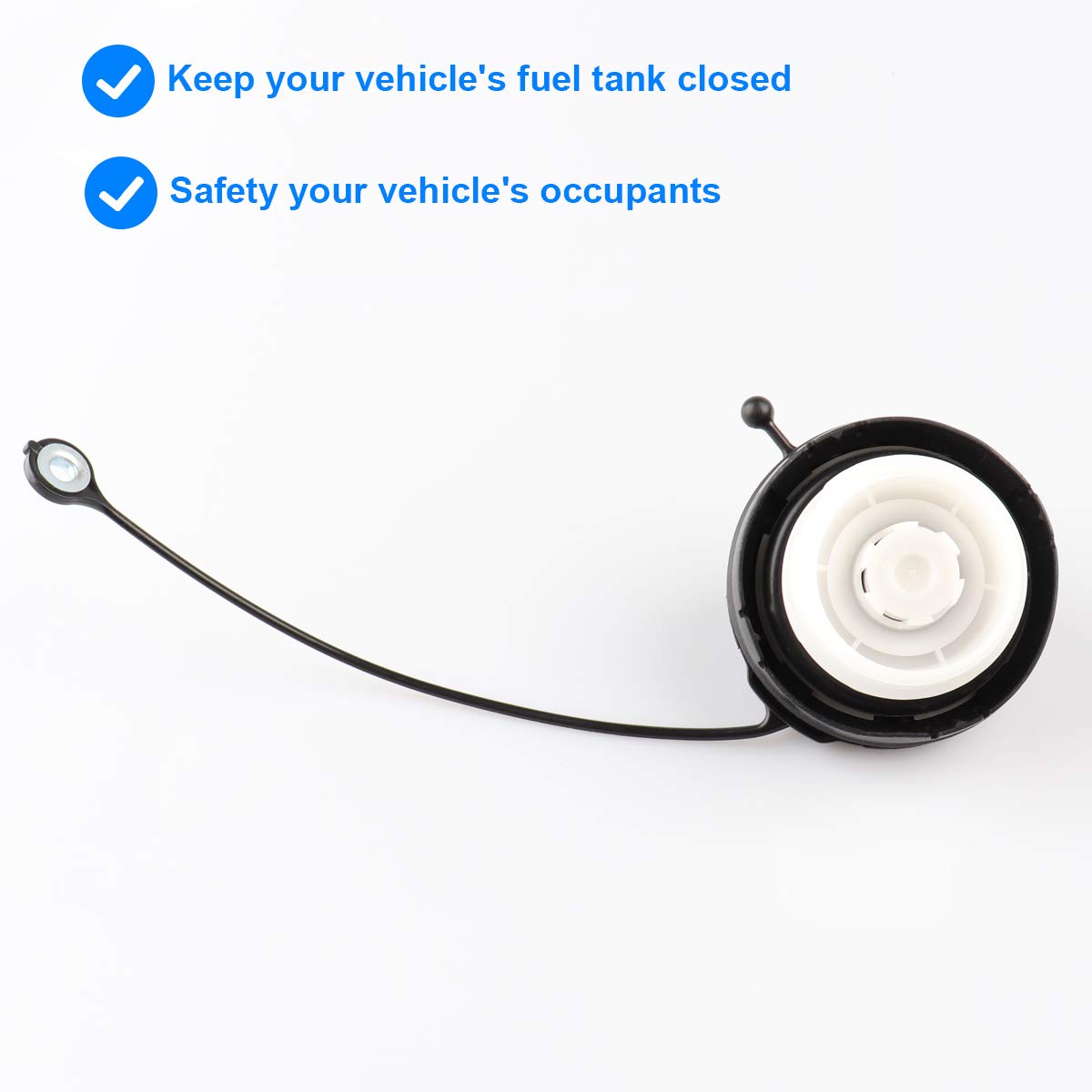 Gas Cap, Fuel Cap Replace 17670-SHJ-A31, 17670SHJA31 Compatible with Honda Acura - 2005-2007 Accord, 2005-2010 Odyssey, 2006-2008 TL TSX, 2005-2008 Pilot, 2006-2014 Ridgeline, 2005-2006 CRV MDX RSX