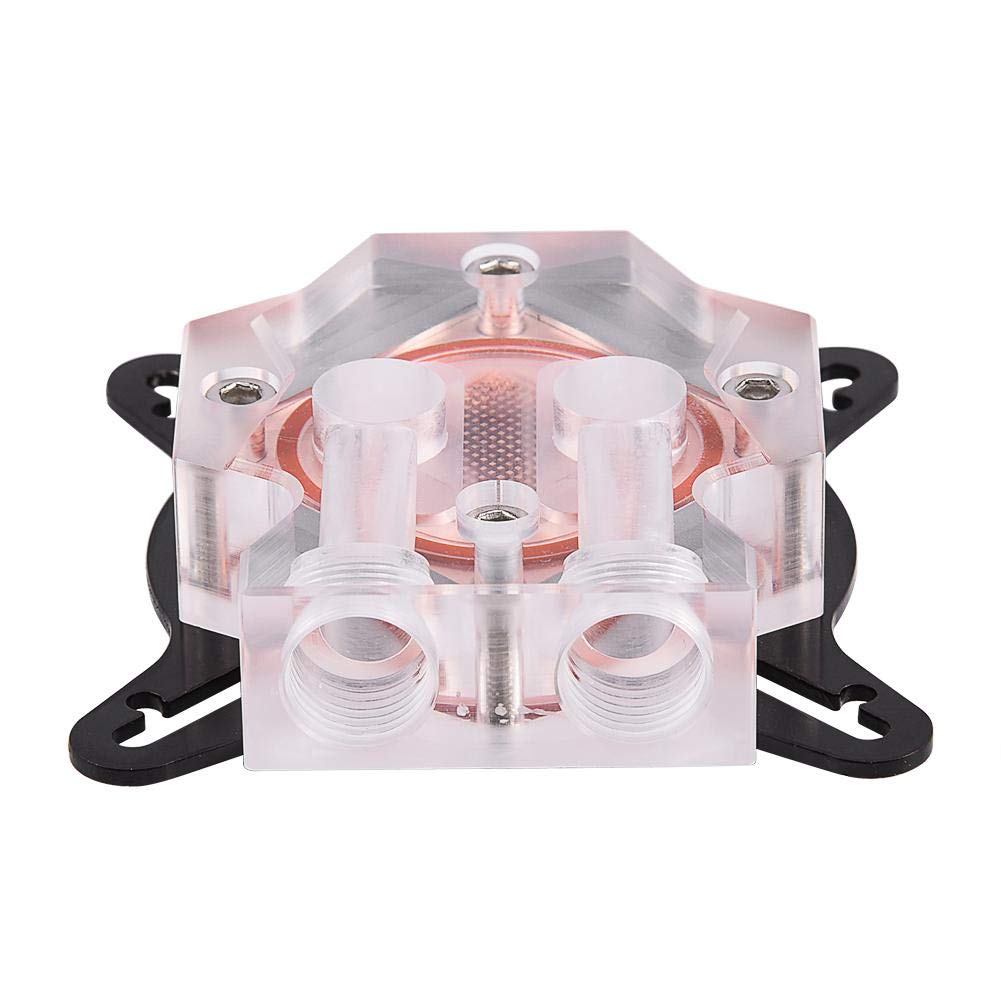 GPU Liquid Cooler,Computer GPU Universal Water Cooling Block Waterblock 40mm Copper Base,Processed with Anti-Oxidization Technology,Perfectly Fit The GPU,Carry Away More Heat from GPU Quickly