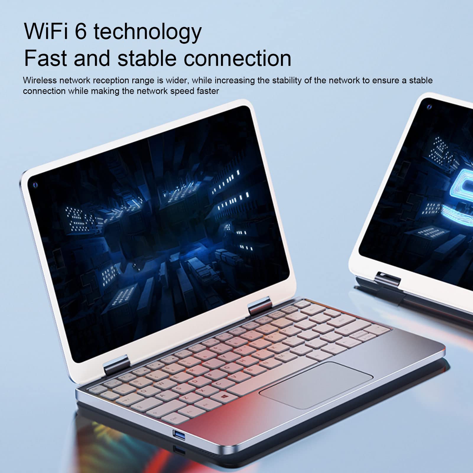 GOWENIC 10.8in Touchscreen 2 in 1 Laptop, Rotatable FHD Screen, 360 Degree Rotation, 8GB RAM + 1TB SSD, Touch Pen, 11, Aluminum Alloy Shell, Built in Camera and Speakers (8+1TB US)