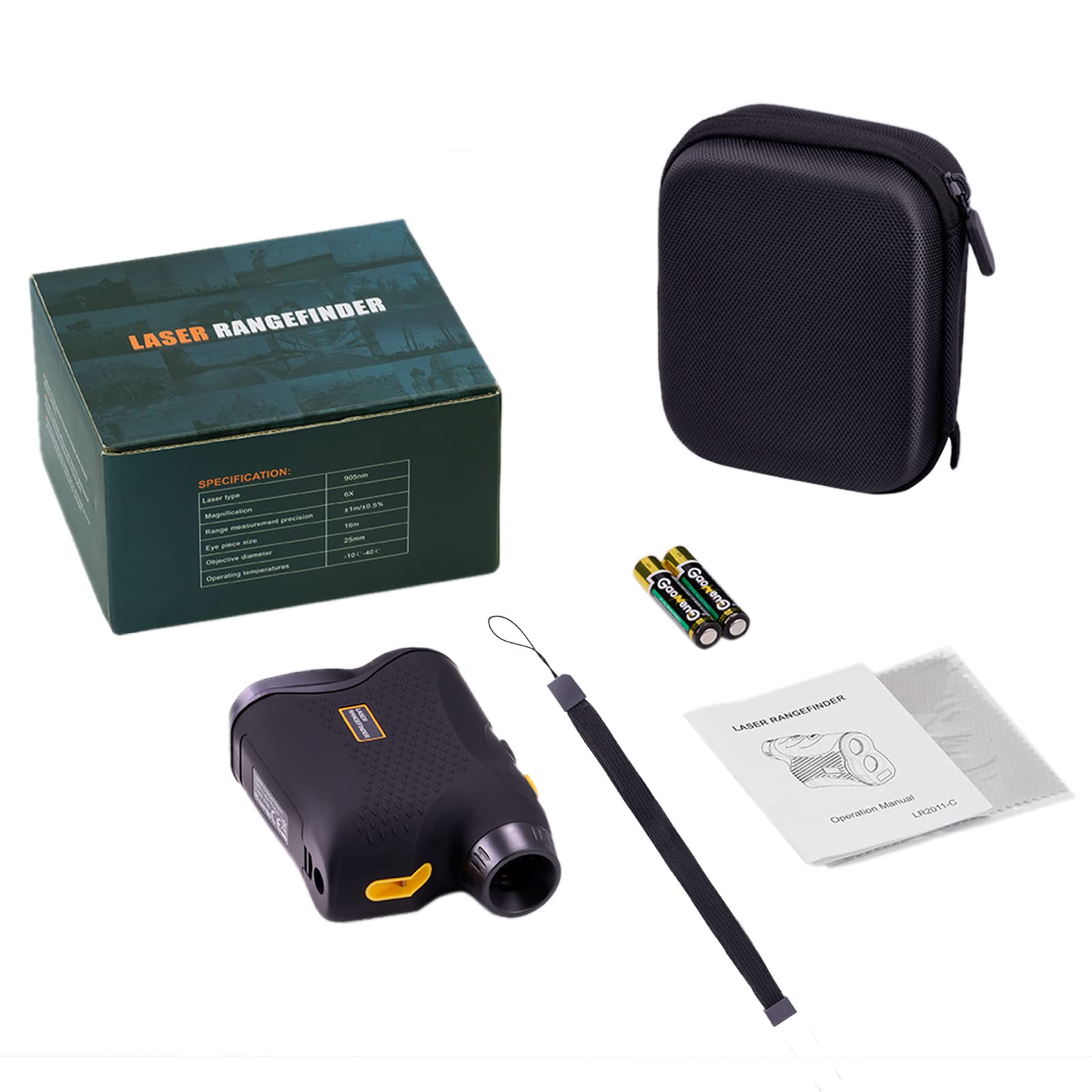 Golf Range Finder 700 Yard (600m), Fancyall Laser Rangefinder Devices 6X Magnification, Range Finder for Golf & Hunting (Measure Range 3-600m (±1m), with Measure Speed<0.5s, with Adjust Range ± 6°)