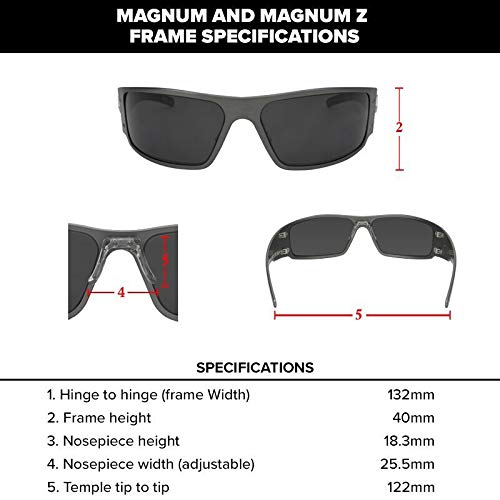 Gatorz Eyewear, Magnum Patriot Model, Aluminum Frame Sunglasses - Made in The USA (Smoked Polarized Lens)
