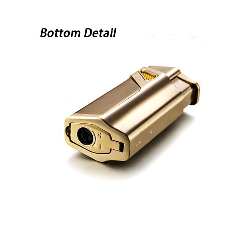 Gas Lighter Two-Piece Set, Windproof Flame, Reusable, Triple Flame, Easy to Carry, Suitable for Boyfriend Girlfriend Father, Daily Use (Color : C3)