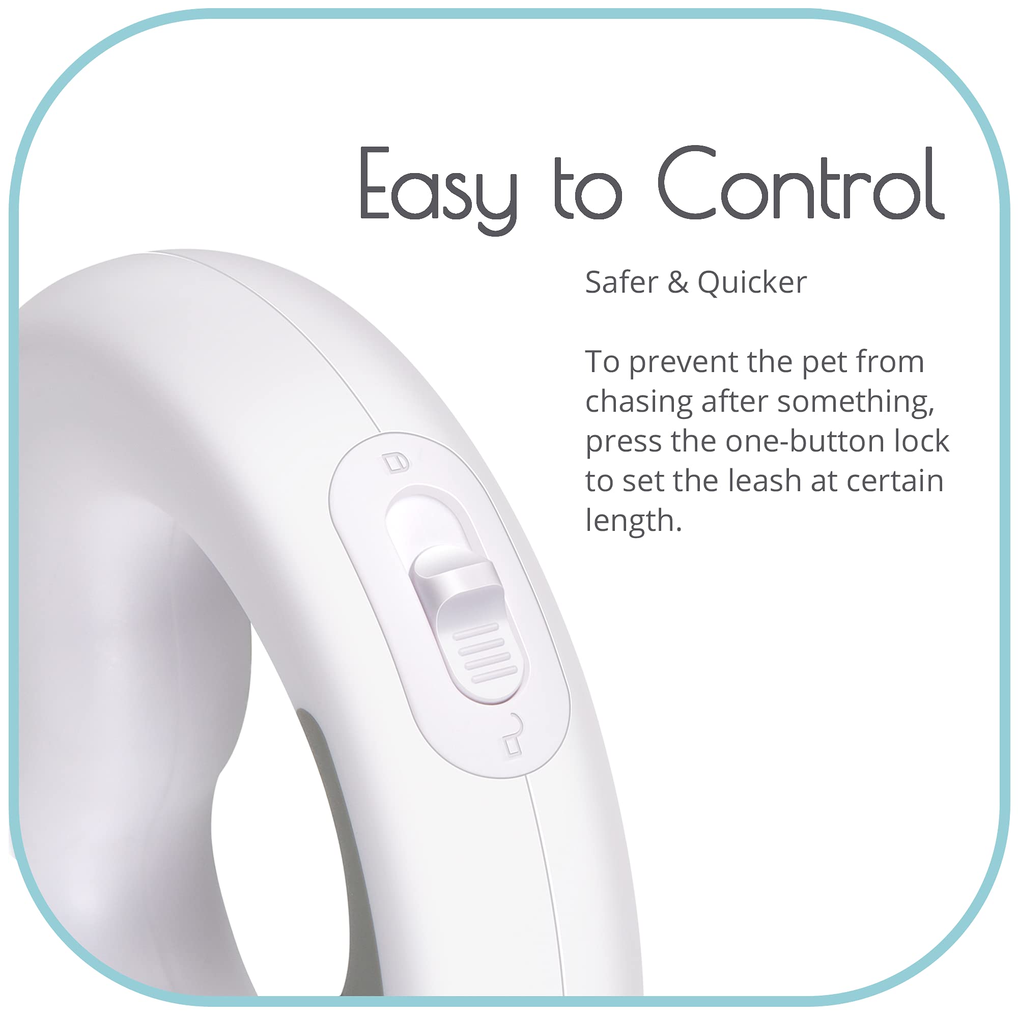 Furiends - Retractable Wearable Dog Leash with Bright LED Light | Rechargeable with Type C, DONUT Shape, 10 ft Traction Rope and Quick Brake – (for Small and Medium Furry Friends Up to 40 LBS) – White