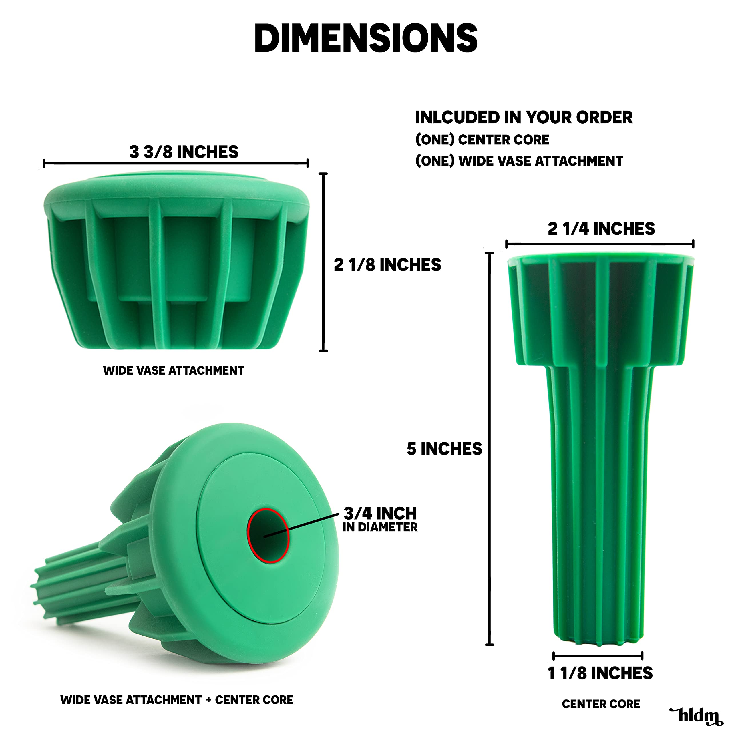 HLDM Cemetery Vase Rubber Inserts, Cemetery Flowers Holder for Keeping Bouquets in Place, Reusable Alternative to Messy Floral Foam Styrofoam Cones, Create Elegant Grave Decorations for Cemetery