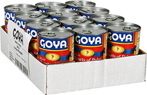 Goya Foods Whole Hearts of Palm (Palmitos), 14.1 Ounce (Pack of 12)