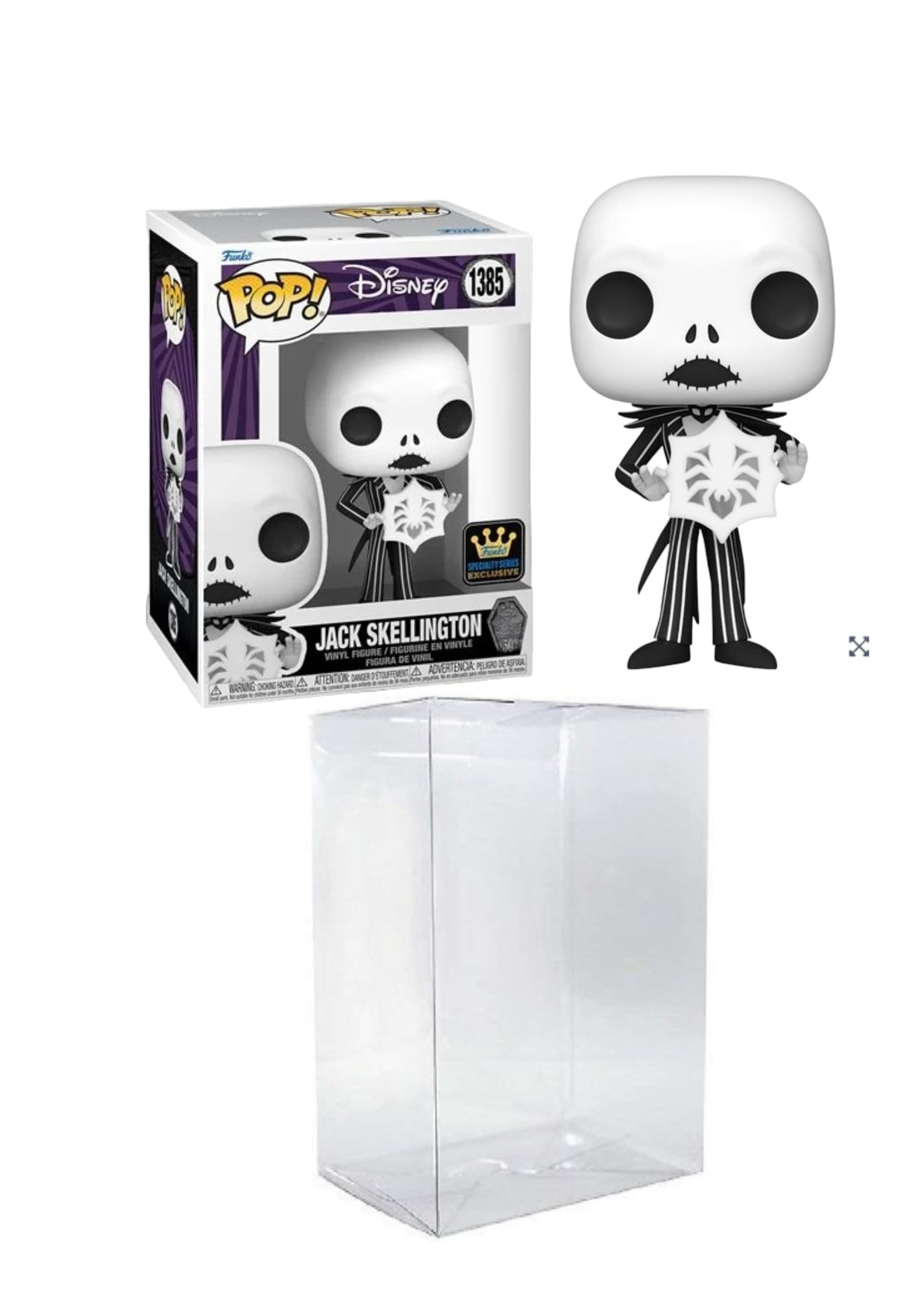 Funko Pop! Disney: The Nightmare Before Christmas 30th Anniversary - Jack Skellington with Snowflake Specialty Series Bundled with a Byron's Attic Protector