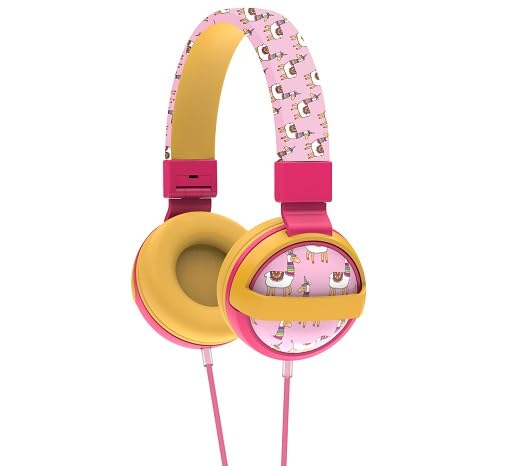 Gabba Goods Kids Safe Sound Adjustable, Foldable 3.5mm Wired Over Ear Headphones with Printed Design