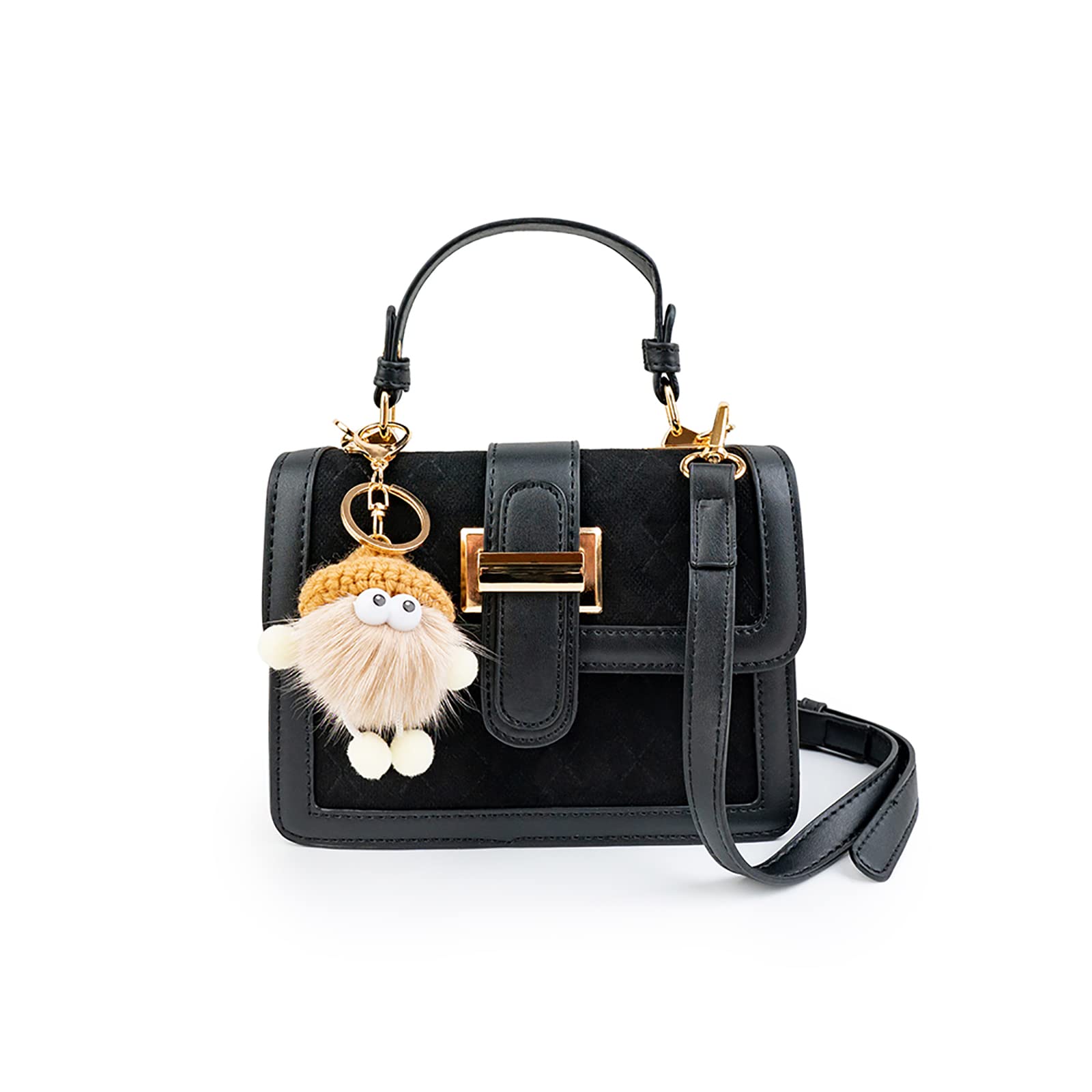 JBB Top Handle Satchel For Women Small Shoulder Bag With Adjustable Strap Patchwork Fabrics Crossbody Purse